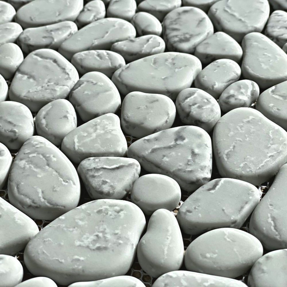 Shapes Pebbles 12" x 12" Light Grey – United Floors Courtenay